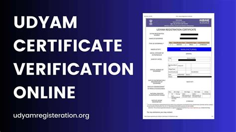 Udyam Certificate Verification Online Quick And Easy Process