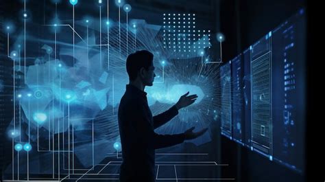 premium ai image a man generative ai database code programming and