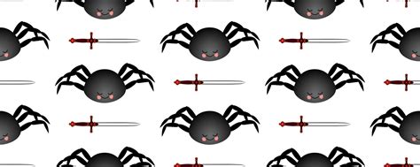 Black Spider Pattern Mch On A Dark Background Seamless Pattern For