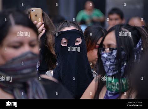 Mexico City Mexico 14th Feb 2020 Several Feminist Demonstrators