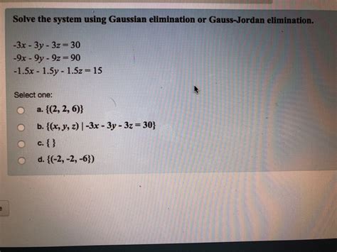 Solved Determine The Solution Set For The System Represented