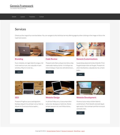 how to automatically show a grid of sub pages on static pages in