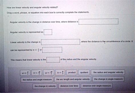 SOLVED How Are Linear Velocity And Angular Velocity Related Angular Velocity Is The Change In