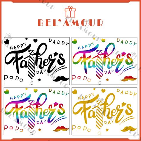 18 นิ้ว 36 นิ้ว A4 สติ๊กเกอร์วันพ่อบอลลูนพ่อ Hari Bapa สติกเกอร์ Belon ปรับแต่งสติกเกอร์ Bobo