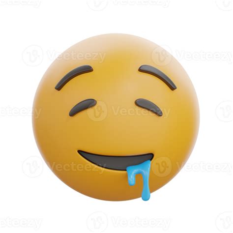 3d Drooling Face Emoji Expression Icon 51796599 Png