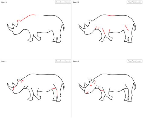 How To Draw A Rhino Step By Step Drawing Tips Guide