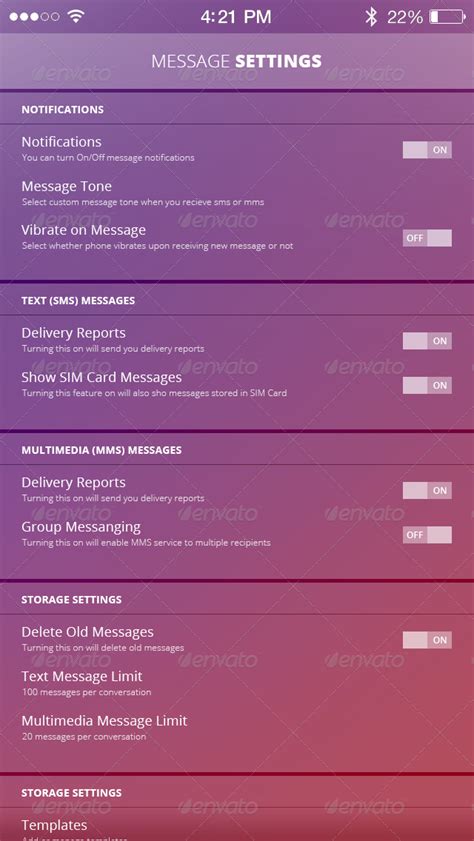 IOS Message App UI Web Elements GraphicRiver