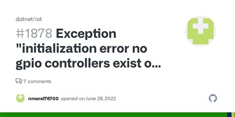 Exception Initialization Error No Gpio Controllers Exist On This
