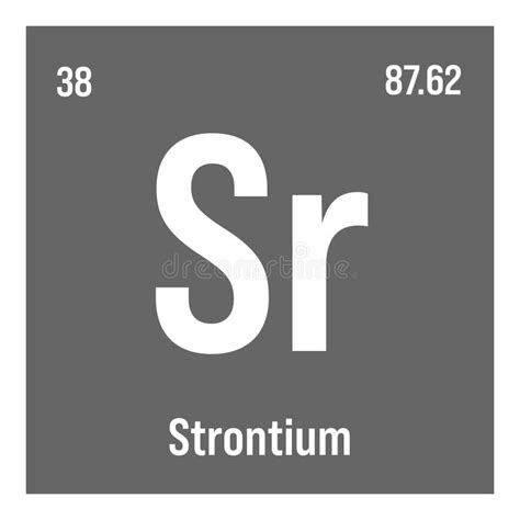 Strontium Sr Periodic Table Element Stock Vector Illustration Of