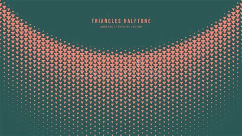 Triangles Halftone Pattern Semi Circle Border Vector Graphic Abstract Background Stock Vector
