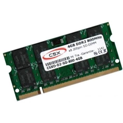 4GB 800MHz DDR2 Notebook RAM CSX CSXO D2 SO 800 4GB