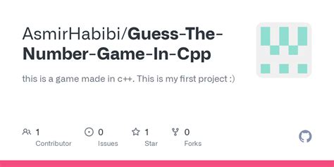 Github Asmirhabibiguess The Number Game In Cpp This Is A Game Made