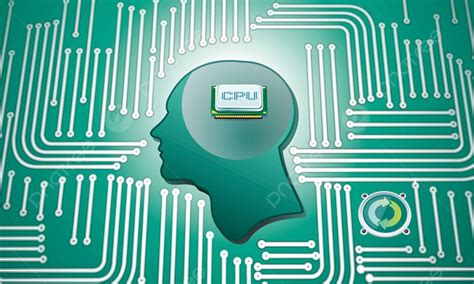 Circuit Background With Human Head Containing Cpu Chip Vector Concept Healthcare Shape Png