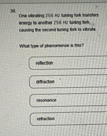 Solved One Vibrating Hz Tuning Fork Transfersenergy To Chegg Com