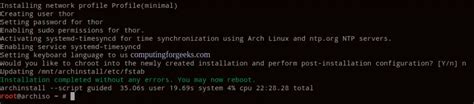How To Install Arch Linux Using Arch Linux Installer Computingforgeeks