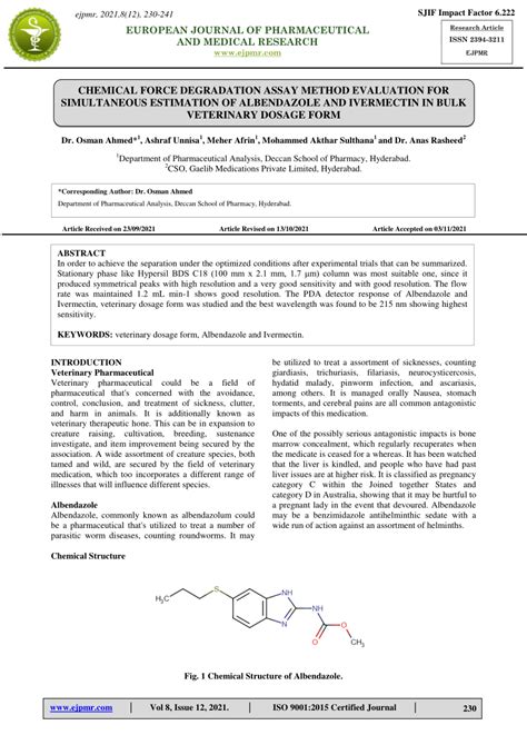 Pdf Chemical Force Degradation Assay Method Evaluation For Simultaneous Estimation Of