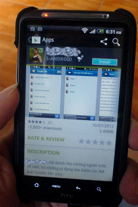 Kho ứng dụng Android bị truyện sex tiếng Việt làm bẩn