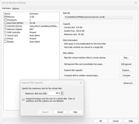 extend logical volume or partition size in windows