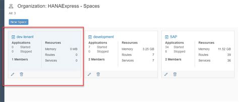 Sap Hana Create A Space In Xs Advanced Sap Tutorials