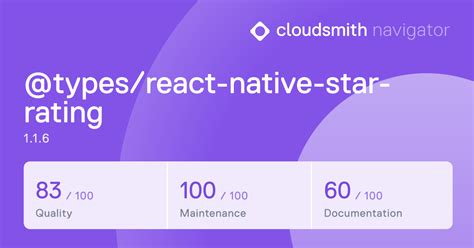 Typesreact Native Star Rating 116 Npm Package Quality Cloudsmith Navigator