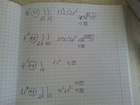 изобразите схемы строения атомов бора и фтора водорода и лития Школьные Знания Com