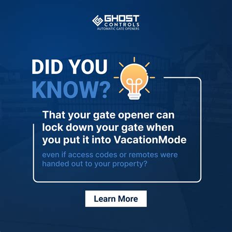 Ghost Controls Vacationmode Lock Down Your Gate Ghost Controls Posted On The Topic Linkedin