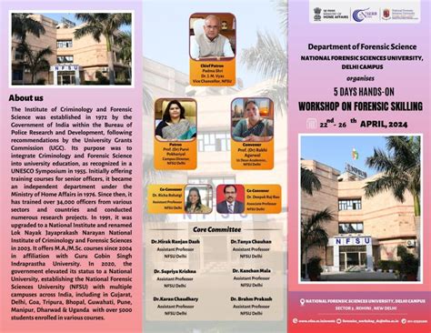 National Forensic Sciences University Delhi Campus On Linkedin Department Forensic Science