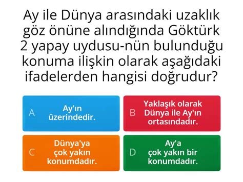 7sinif Fen Bİlİmlerİ 1 Ünİte GÜneŞ Sİstemİ Ve Ötesİ Quiz