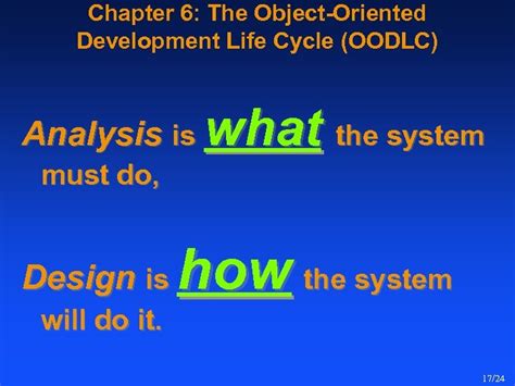 The Object Oriented Development Life Cycle 1 24 The