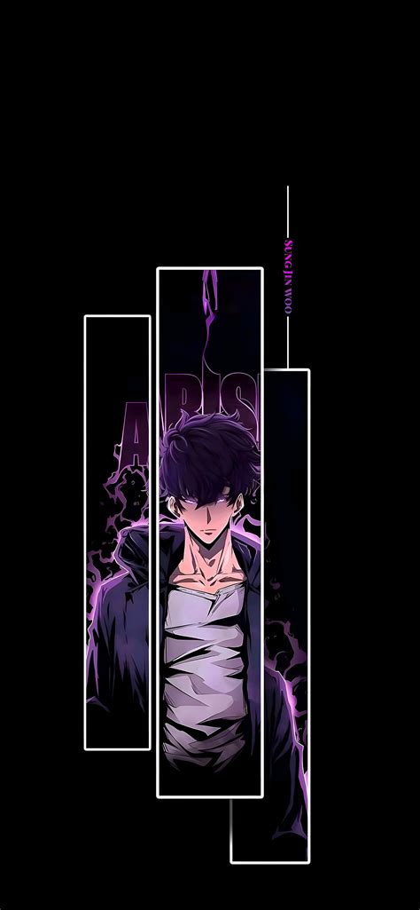 Solo Leveling Sung Jinwoo Purple Rise Art Wallpapers Iphone Hd