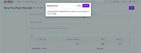 redis exceptions responseerror value is not an integer or out of range erpnext frappe forum