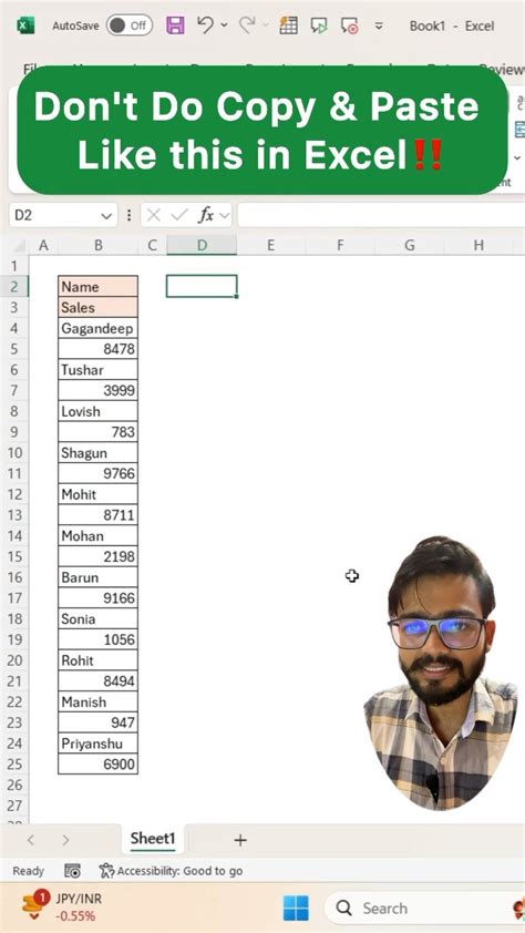 don t copy and paste in excel‼️instead use amazing function exceltips exceltricks excel