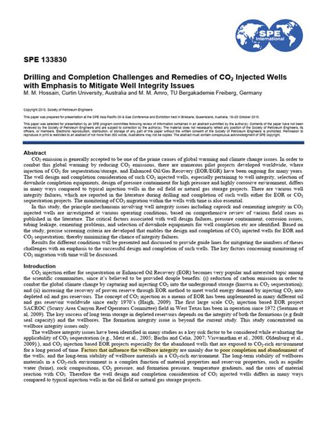 Drilling And Completion Challenges Of Co2 Injected Wells Pdf Corrosion Casing Borehole