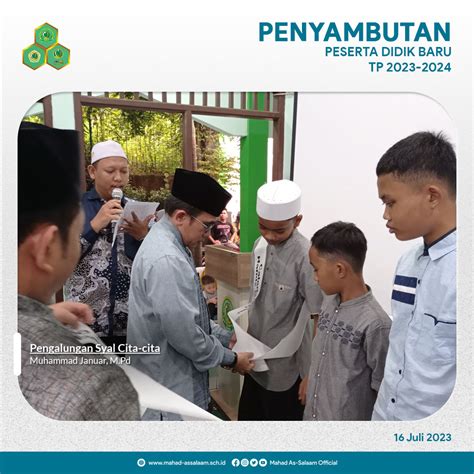 Penerimaan Santri Baru • Tp 2023 2024 Mahad As Salaam Gunungputri