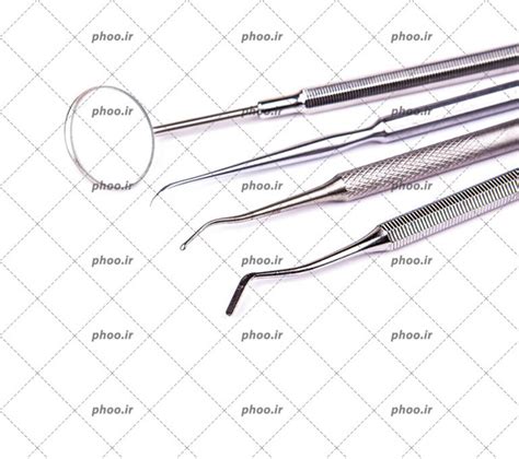 عکس با کیفیت وسایل مناسب دندانپزشکی چیده شده در کنار یکدیگر عکس با