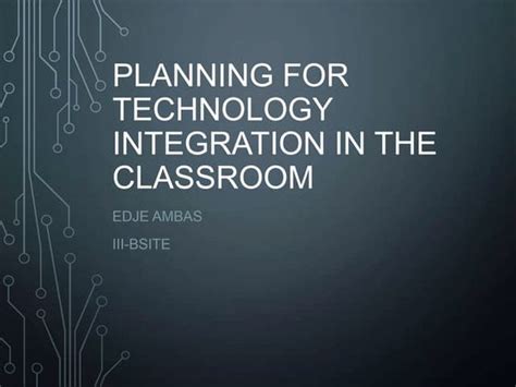 Technology Vs Technology Integration Ppt
