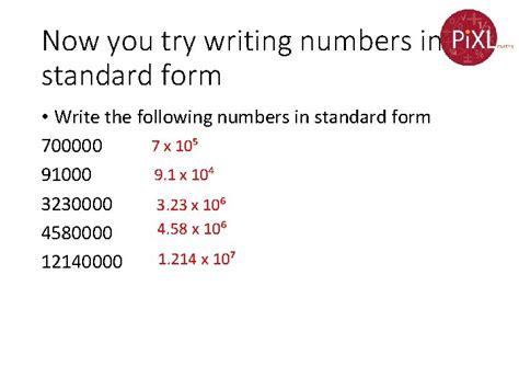 Grade B Standard Form Understand Use Standard Form
