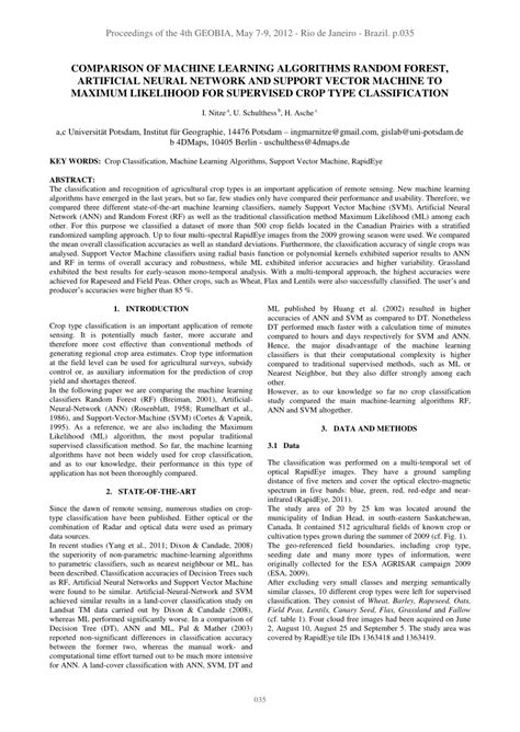 pdf comparison of machine learning algorithms random forest