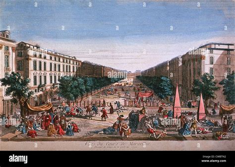 View Of The Cours Belsunce In Marseilles In 1720 With Plague Victims