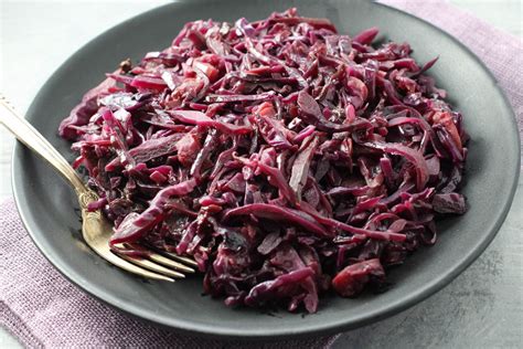 Braised German Red Cabbage Recipe Rotkohl Braised Red Cabbage
