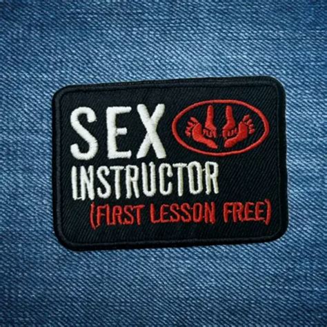 Sex Instructor Embroidered Iron On Patch Dot Badges