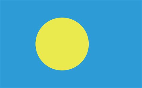 팔라우 국기입니다 표준 색상 직사각형 아이콘입니다 직사각형 플래그입니다 디지털 일러스트레이션 컴퓨터 일러스트레이션 벡터 일러스트