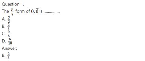 PSEB Th Class Maths Chapter Number Systems MCQ Questions WNA