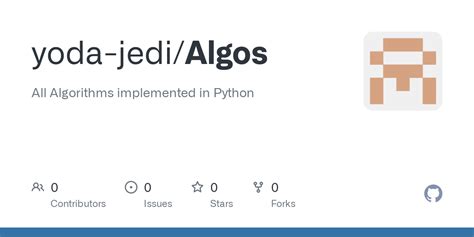 Github Yoda Jedialgos All Algorithms Implemented In Python