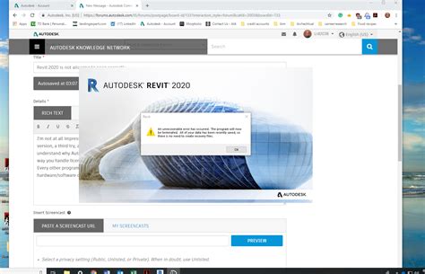 Revit 2020 Is Not Allowing To Open Correctly Autodesk Community
