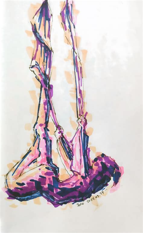 Aerial Silk Dancer Colorful Illustration Drawing By Joselo Rocha