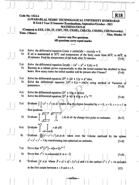 M2 Imp Questions Pdf Linear Algebra Physical Quantities