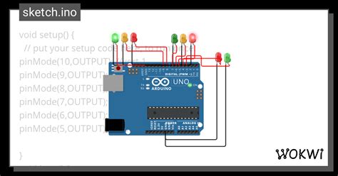 Feux Tricolore Wokwi Esp32 Stm32 Arduino Simulator