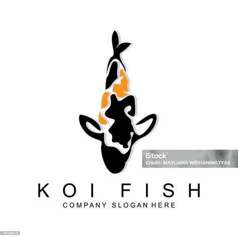 잉어 물고기 로고 디자인 장식 물고기 벡터 수족관 장식 일러스트 레이 션 브랜드 제품 강에 대한 스톡 벡터 아트 및 기타 이미지