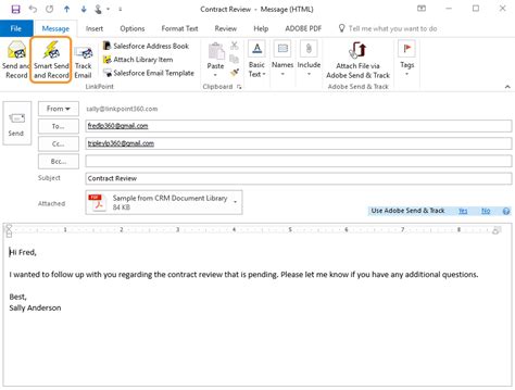 Recording Emails To Salesforce With Smart Record And Smart Send Outlook Salesforce
